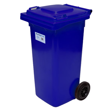 240L Blue Heavy Duty Wheelie Bin - Complete | SAYKA