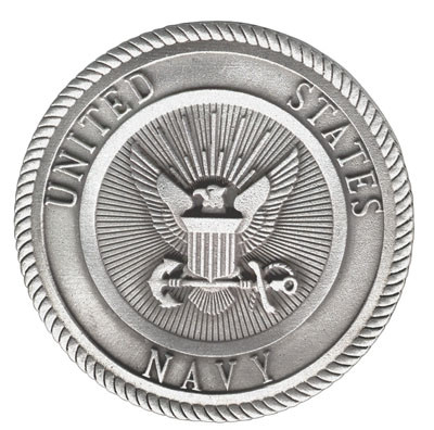 NAVY PEWTER MEDALLION - TreelineUSA