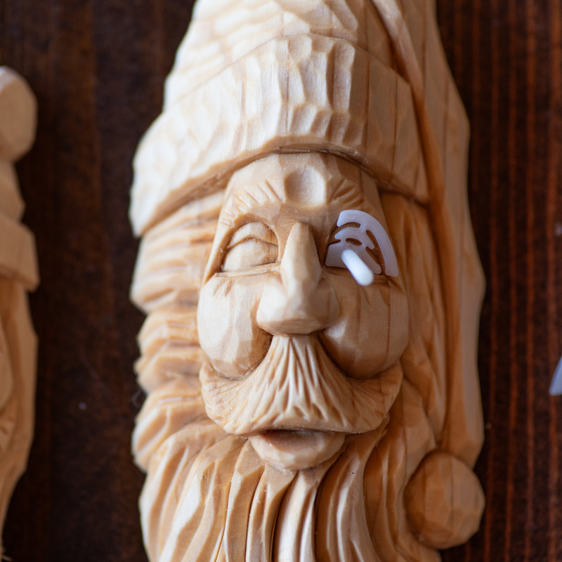 Santa Face Carving Stencil with Eye Stencils