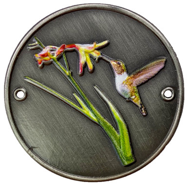 Hummingbird Brass Medallion