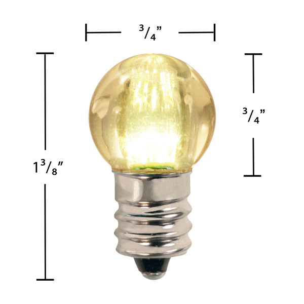 G20 E12 LED Smooth Candelabra Bulbs 25 Per Pack