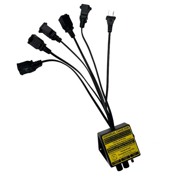 1-5 circuit universal chase controller with dimming and fading