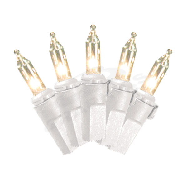 50' Incandescent 100 White Mini Light Set (100CML100WC) - Action ...