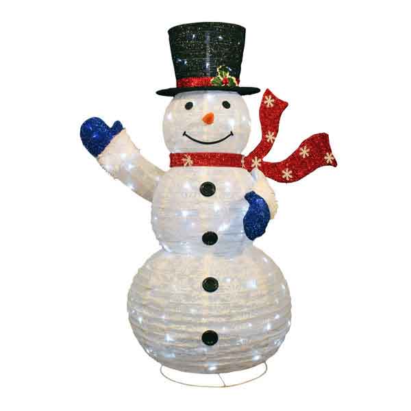 4' LED Waving Snowman With Lights (100MOSNOWMAN-F) - Action Lighting™, Inc.