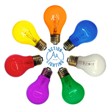 A19 E29 Transparent party Bulb 25 Per Pack –Vibrant Lighting