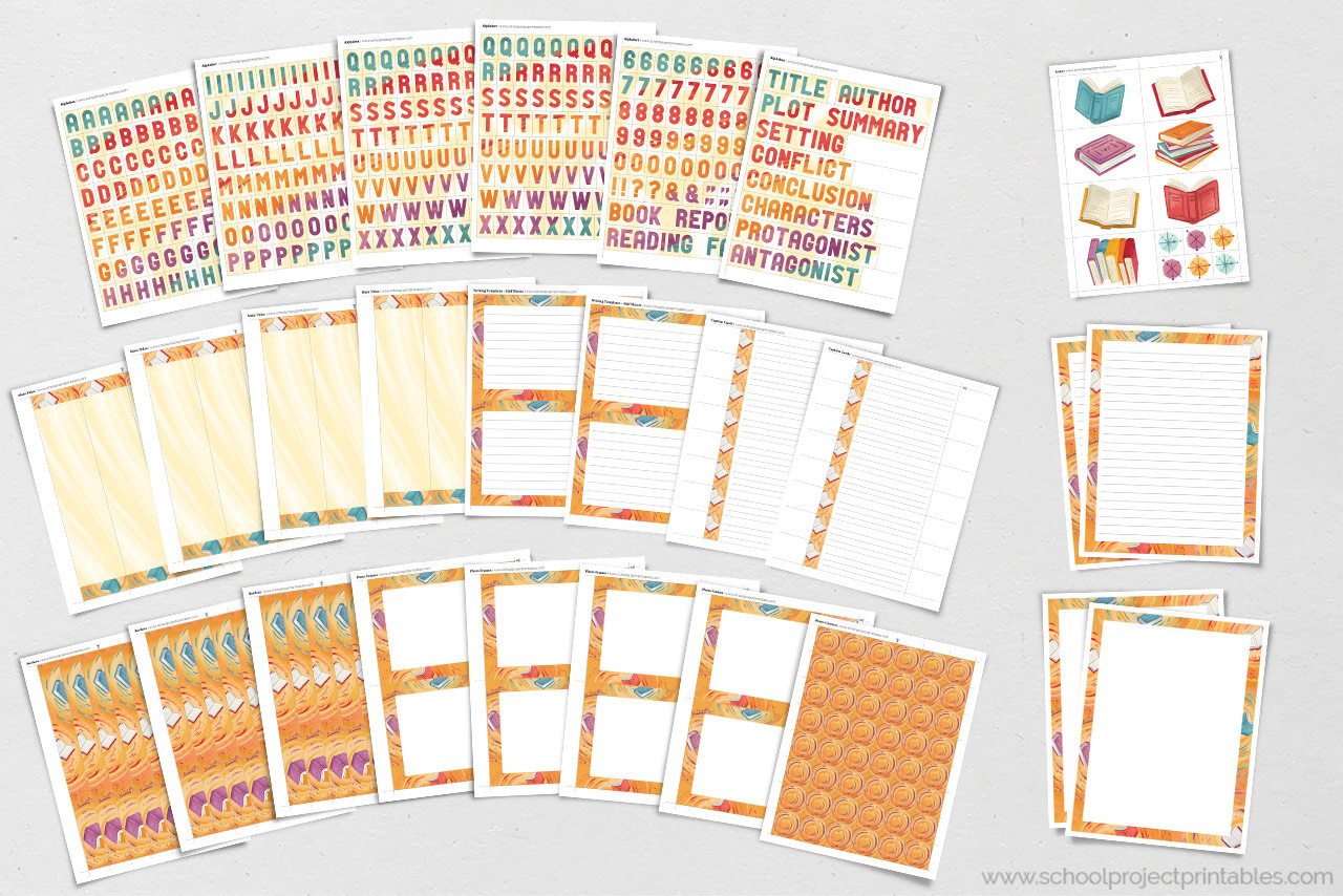 Book Report / Reading Fair Display Board Poster Project Kit - School ...