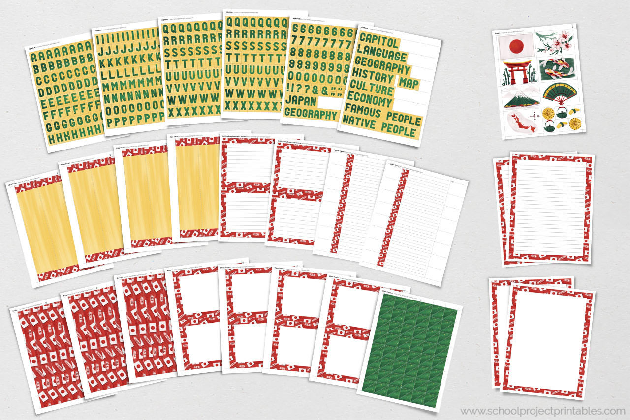 Japan Display Board Poster Project Kit - School Project Printables