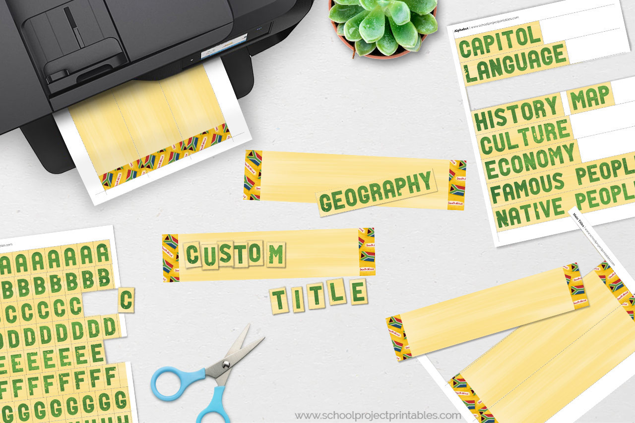South Africa Display Board Poster Project Kit - School Project Printables