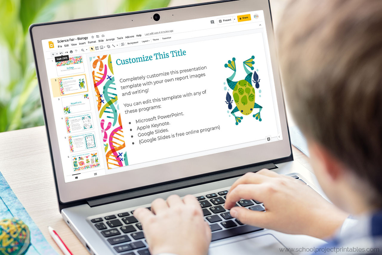 Biology Science Fair - PowerPoint Template Theme - School Project ...