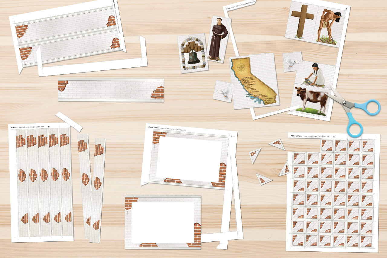 California Missions Project Display Board Poster Project Kit - School ...