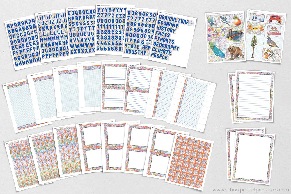 California State Report Display Board Poster Project Kit - School ...
