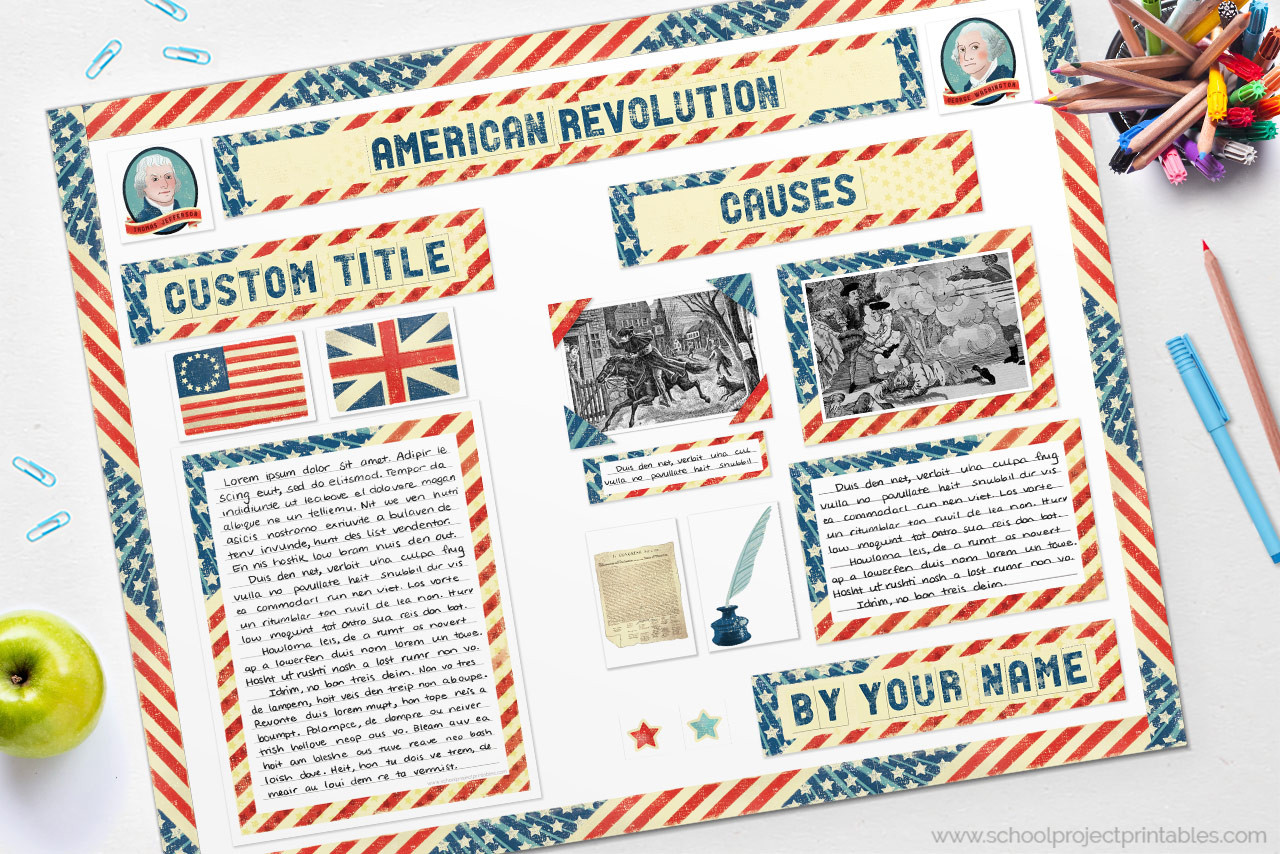 American Revolution - How to Make a Display Board - School Project ...