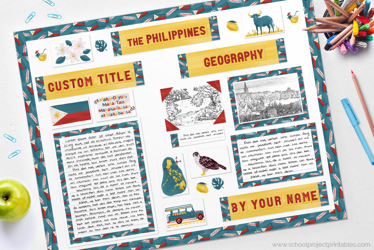 The Philippines - Display Poster Tutorial - School Project Printables