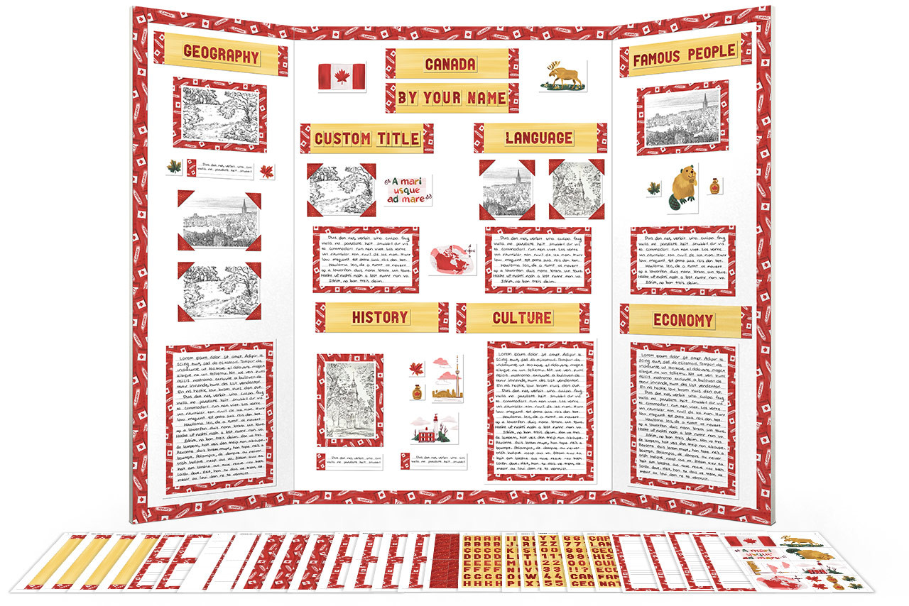 Canada Display Board Poster Project Kit - School Project Printables