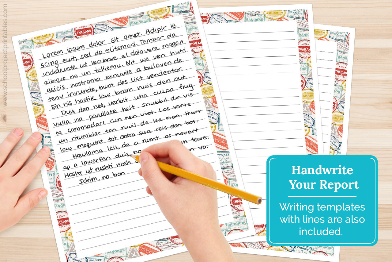 Thailand Display Board Poster Project Kit - School Project Printables