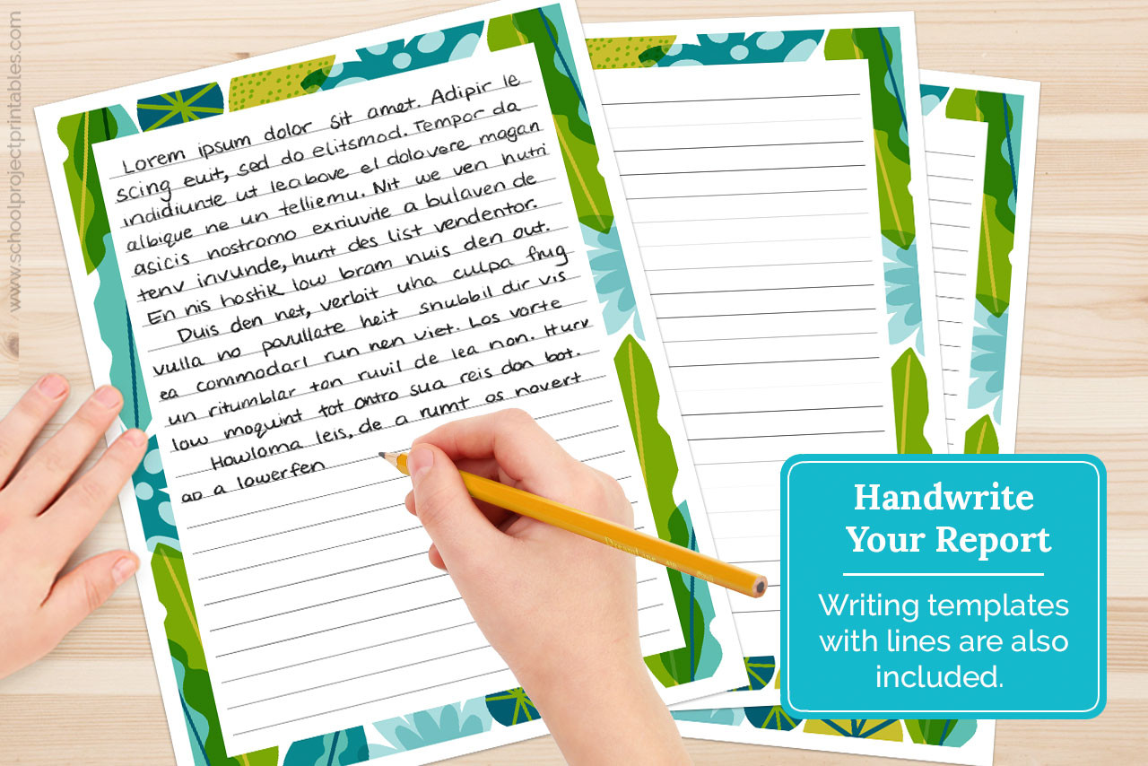 Plant Science Fair - Writing Template - Paper with Leaf Border - School ...