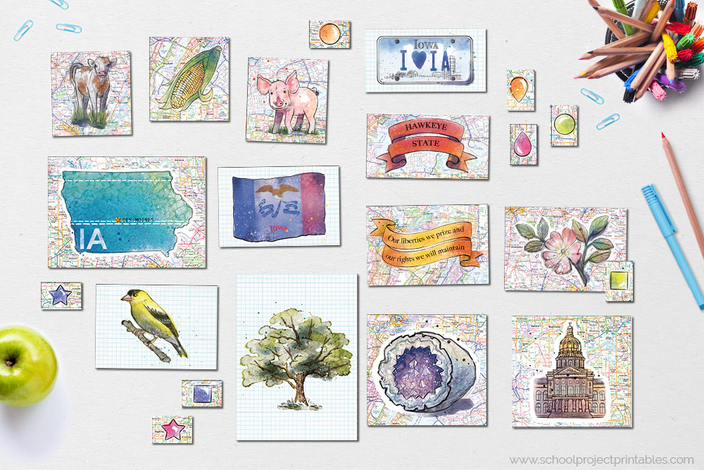 Iowa State Report Display Board Poster Project Kit - School Project ...