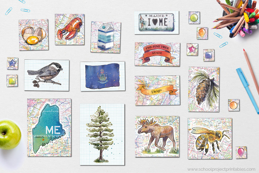 Maine State Report Display Board Poster Project Kit - School Project ...