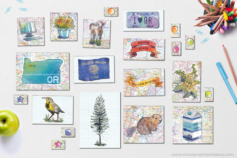 Oregon State Report Display Board Poster Project Kit - School Project ...