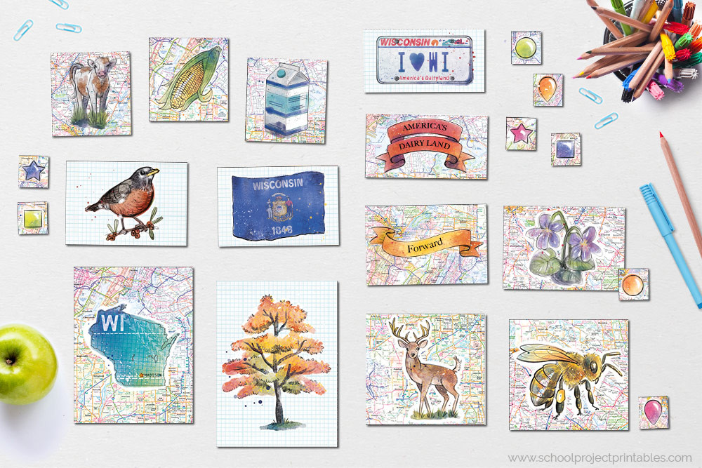 Wisconsin State Report Display Board Poster Project Kit - School ...