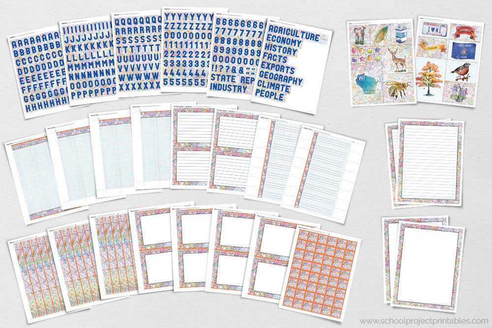 Wisconsin State Report Display Board Poster Project Kit - School ...