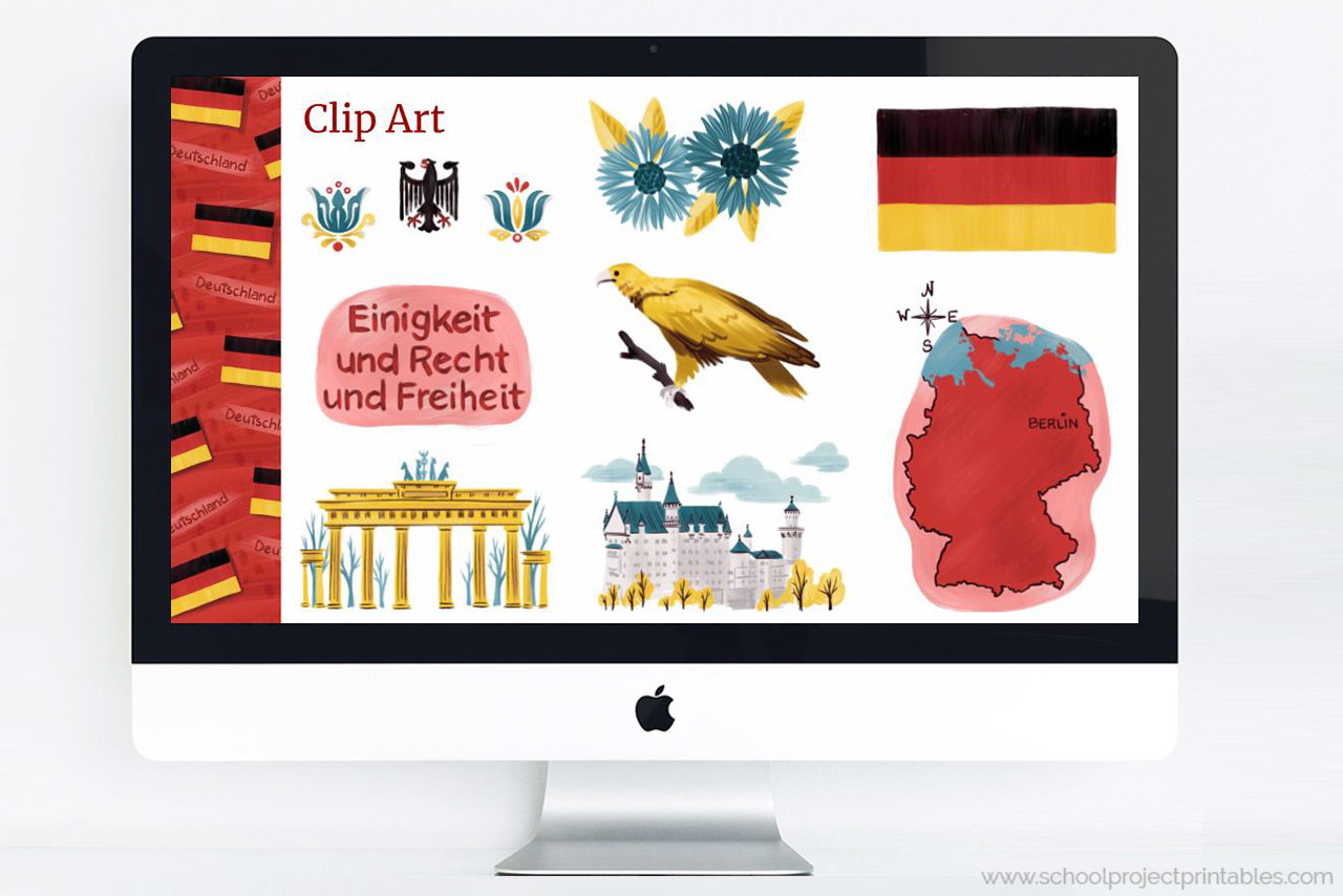 Germany PowerPoint Template Theme - School Project Printables