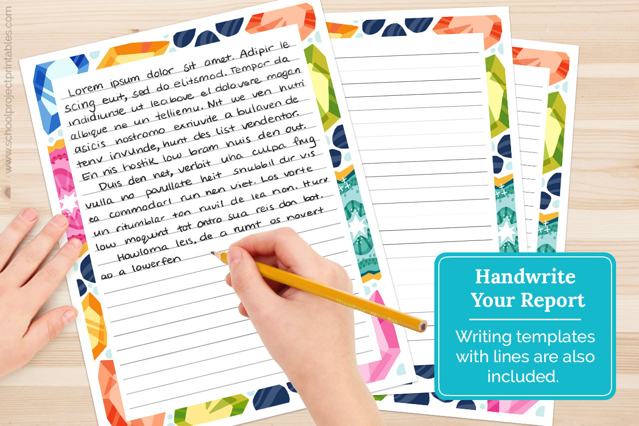 Geology Science Fair - Writing Template - Paper with Rock & Minerals ...