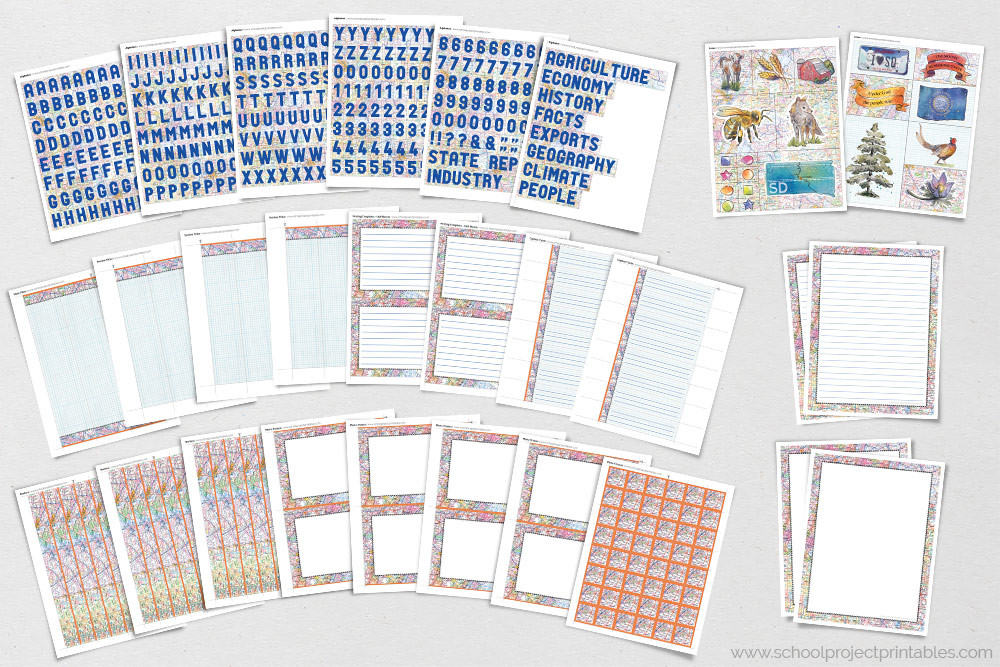 South Dakota State Report Display Board Poster Project Kit - School ...