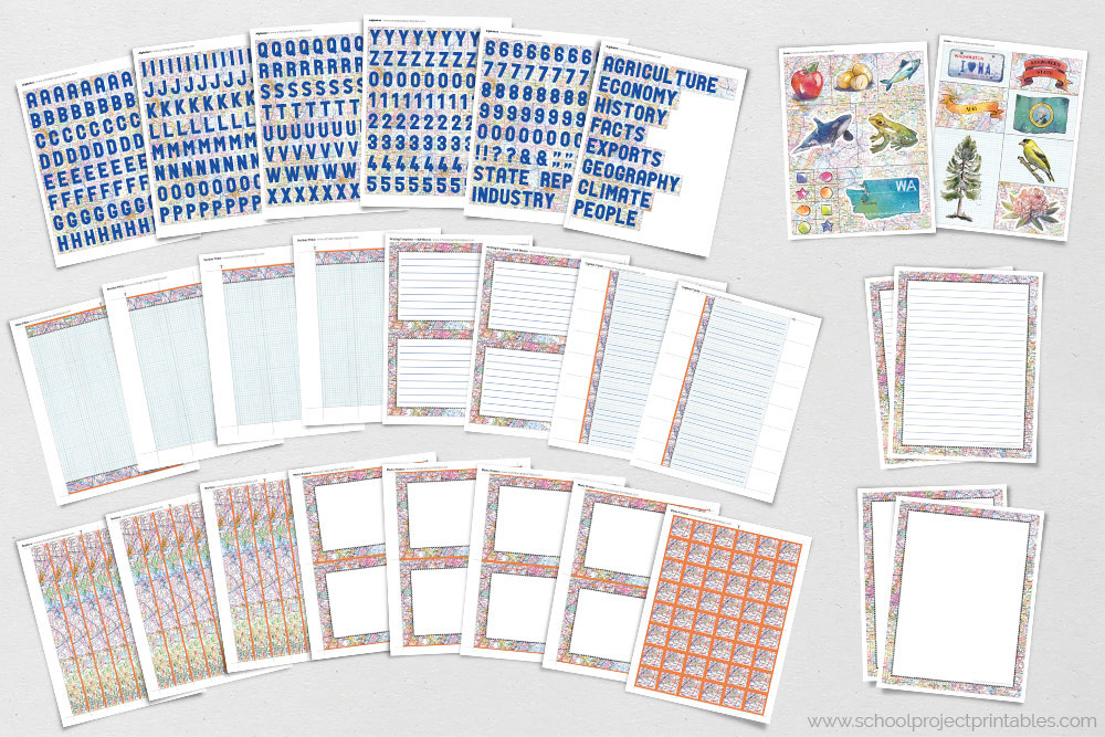 Washington State Report Display Board Poster Project Kit - School ...