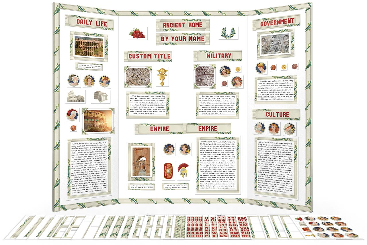 Ancient Rome Display Board Poster Project Kit - School Project Printables
