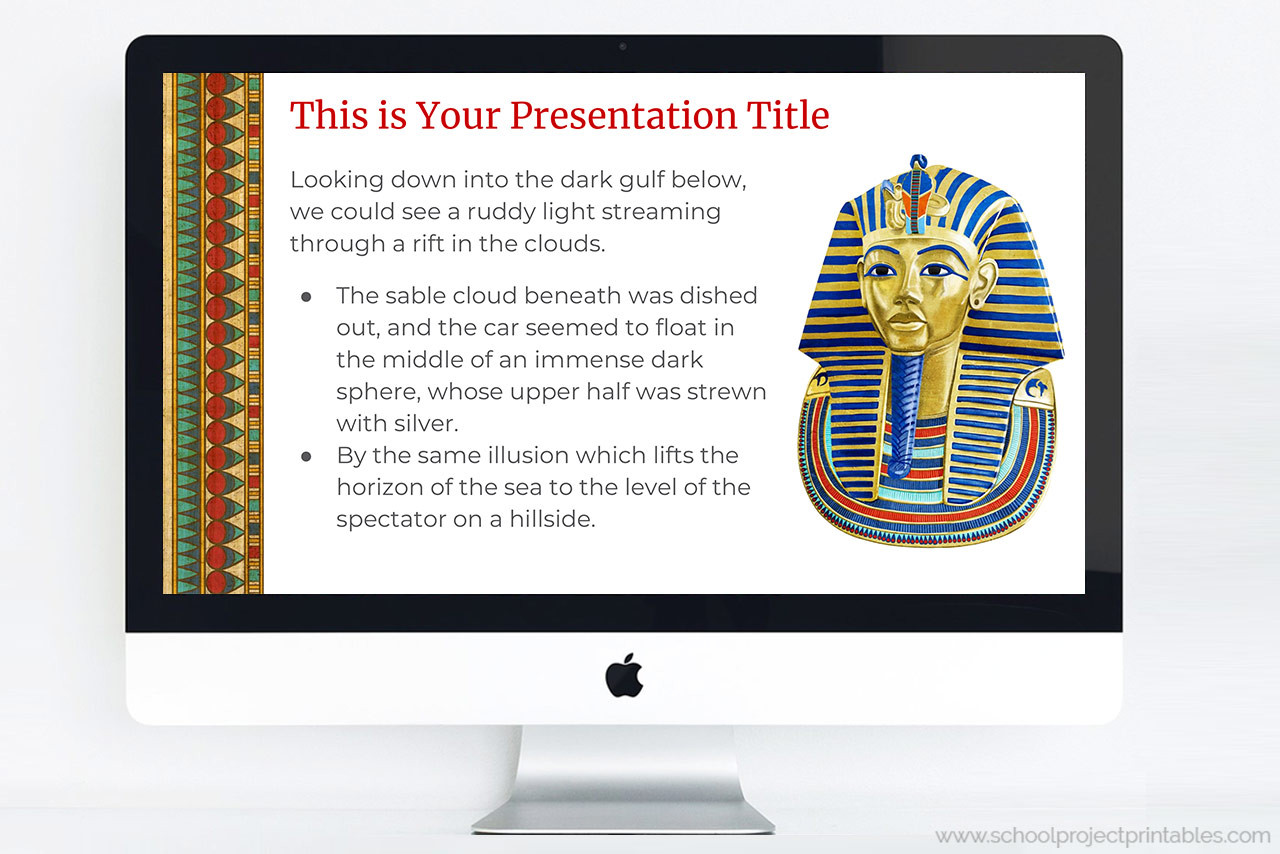 Ancient Egypt PowerPoint Template Theme (Download) - School Project ...