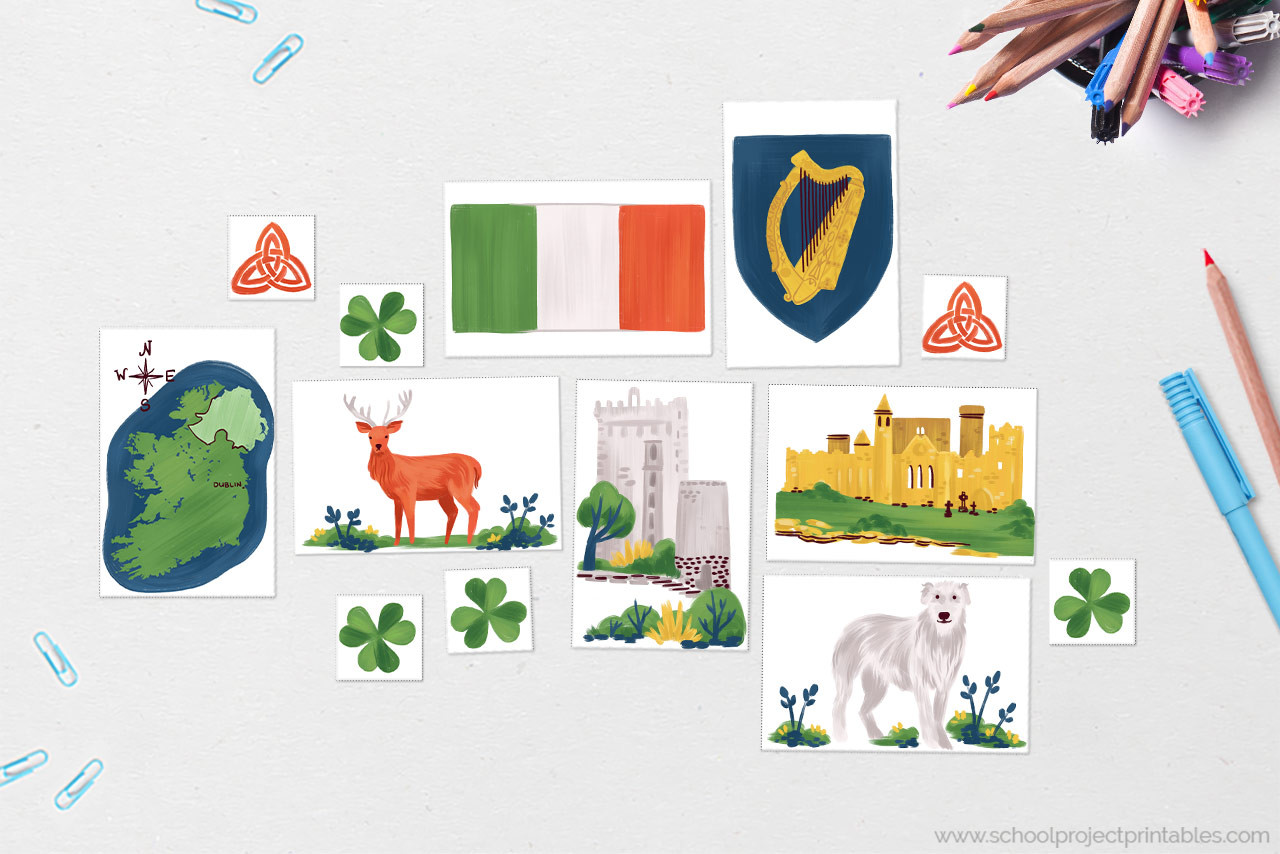 Ireland Display Board Poster Project Kit - School Project Printables