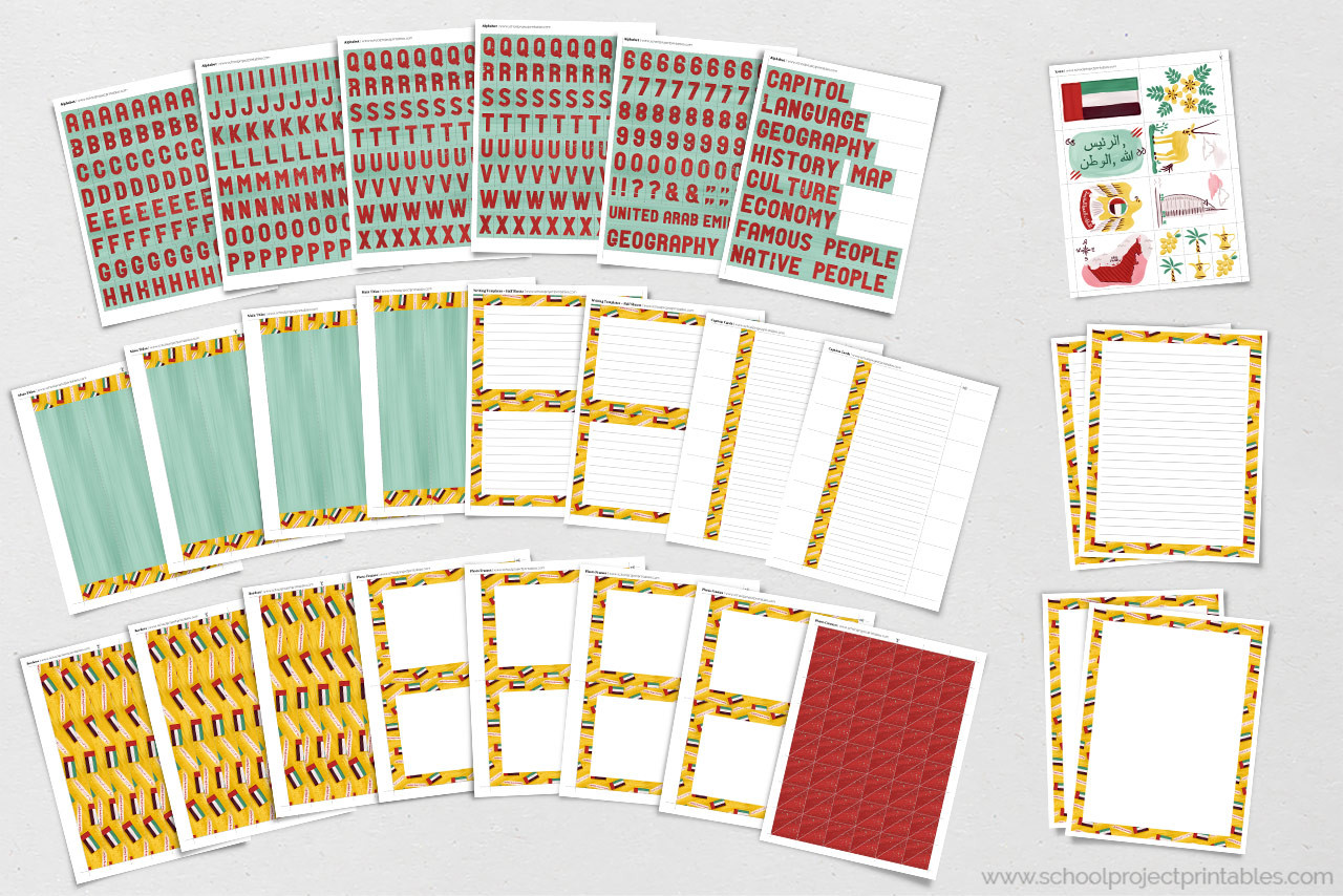 United Arab Emirates Display Board Poster Project Kit - School Project ...