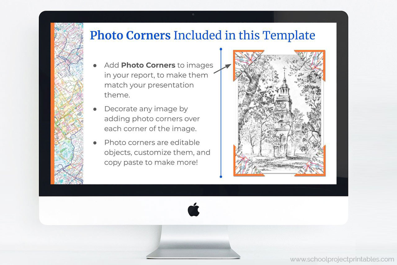 Ohio State PowerPoint Template Theme - School Project Printables