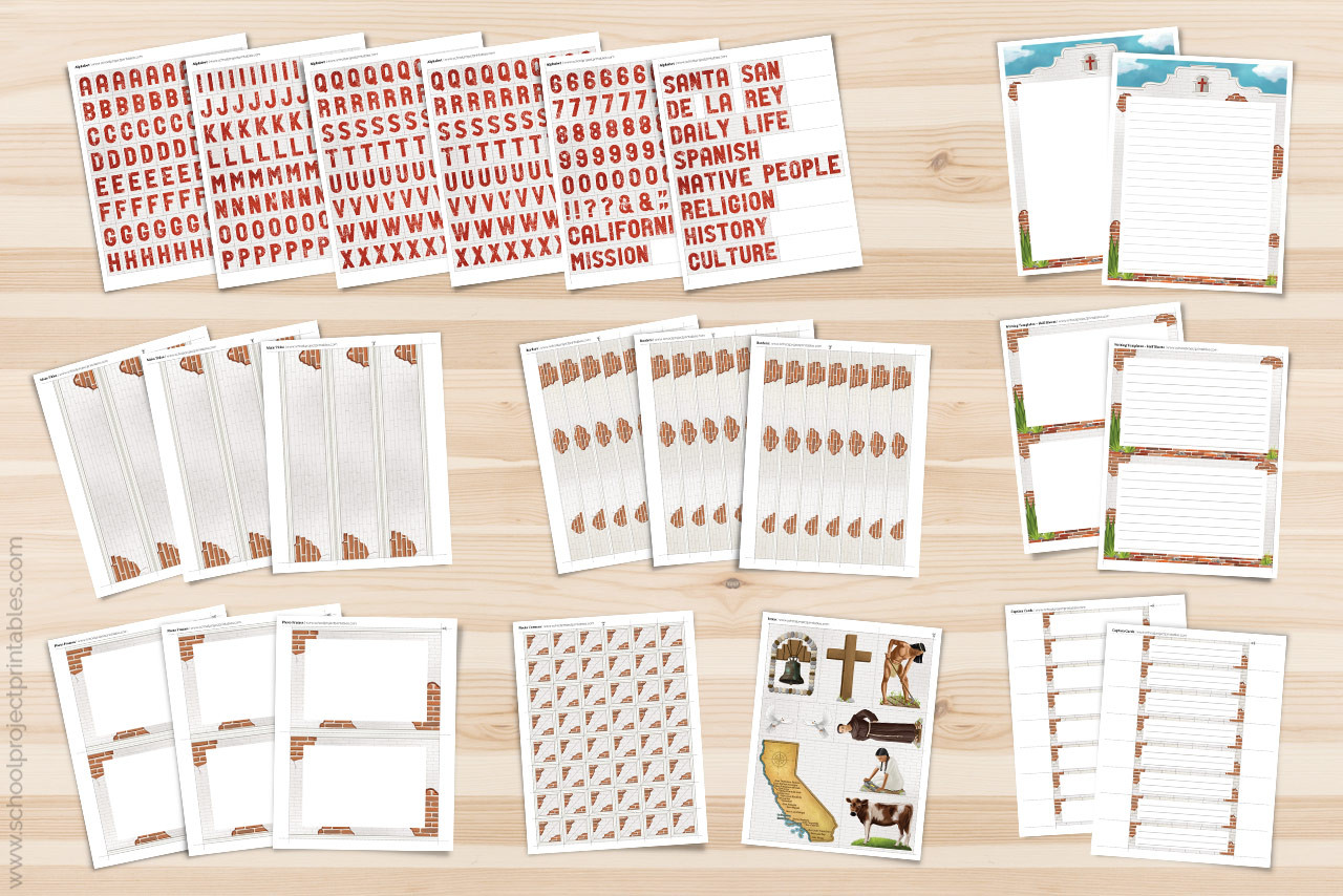California Missions Project Display Board Poster Project Kit - School ...
