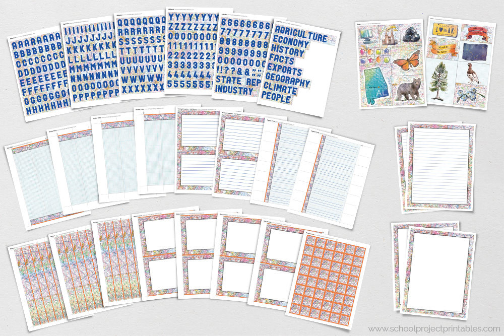 Alabama State Report Display Board Poster Project Kit - School Project ...