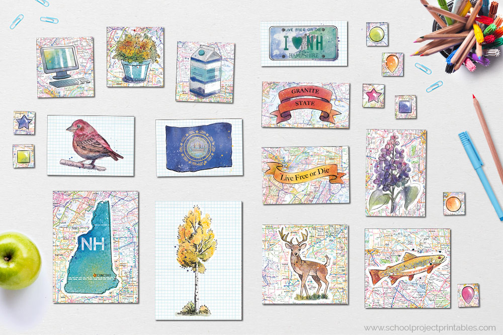 New Hampshire State Report Display Board Poster Project Kit - School ...