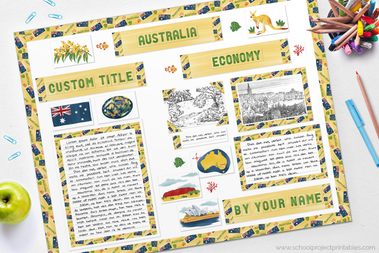 Australia Project - Display Board Tutorial - School Project Printables
