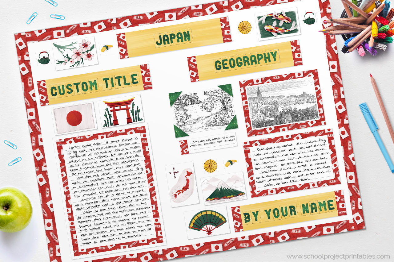Japan Project - Display Poster Tutorial - School Project Printables