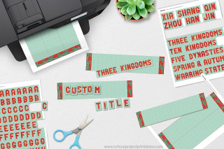 Ancient China Display Board Poster Project Kit - School Project Printables
