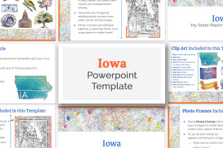 Iowa State PowerPoint Template Theme - School Project Printables