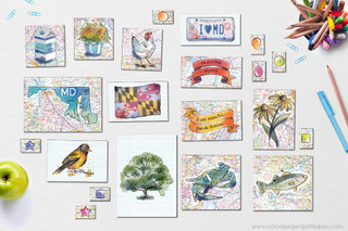 Maryland State Report Display Board Poster Project Kit - School Project ...