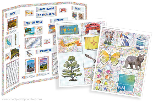 Mexico Display Board Poster Project Kit - School Project Printables