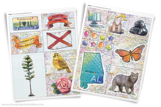 Minnesota State Report Clip Art Icon Symbols Set - School Project ...