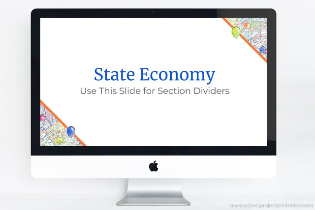 New Jersey State PowerPoint Template Theme - School Project Printables