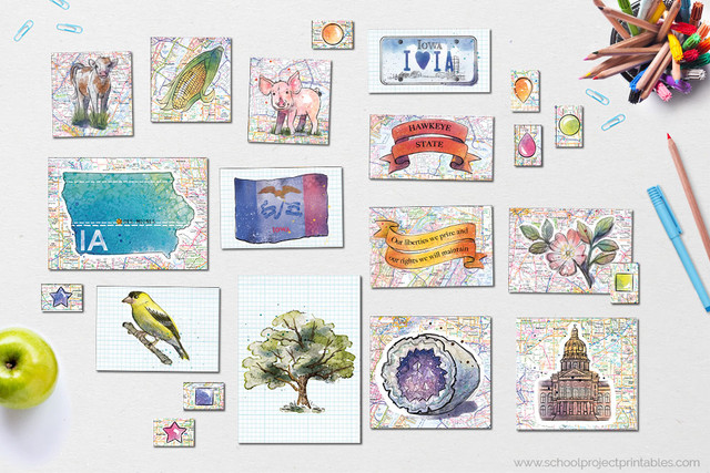 Iowa State Report Display Board Poster Project Kit - School Project ...