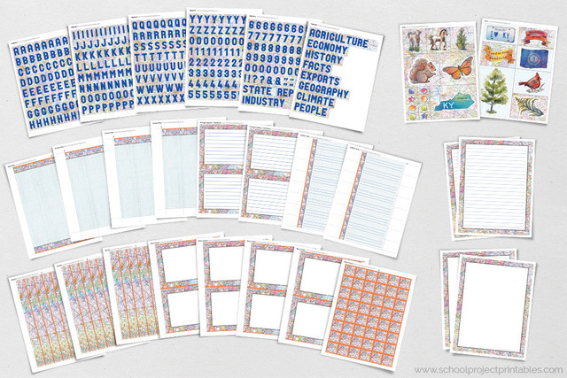 Kentucky State Report Display Board Poster Project Kit - School Project ...