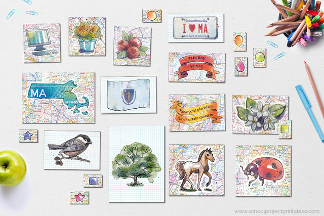 Massachusetts State Report Display Board Poster Project Kit - School ...