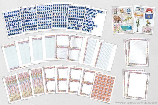 Montana State Report Display Board Poster Project Kit - School Project ...