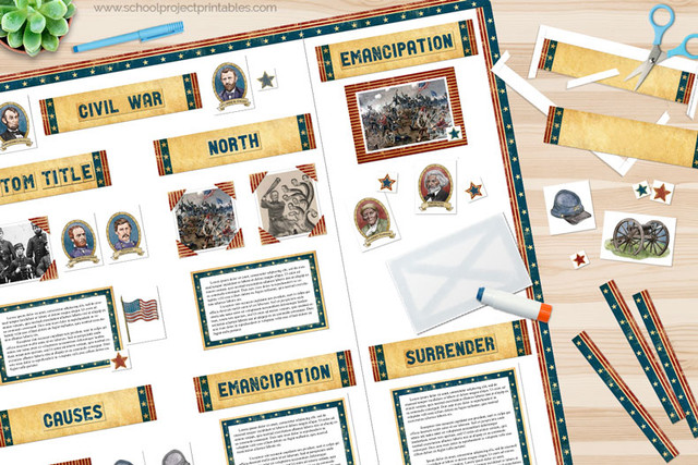 American Civil War Project Tutorial - School Project Printables